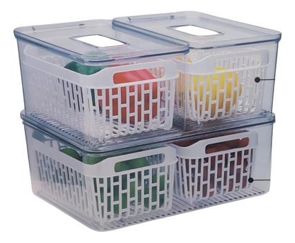 Kit Potes Organizadores De Geladeira Gofresh Com Cesto - Member's Mark ...