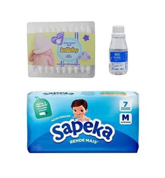 Kit Presente cha de Bebe Revelação Mimo com fralda P/ M/ G e mais itens ...