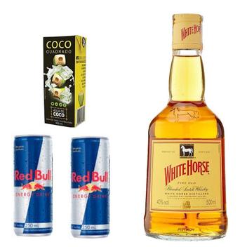 Kit Presente White Horse 500ml + 2 Red Bull - Whisky 40% - Kit de ...