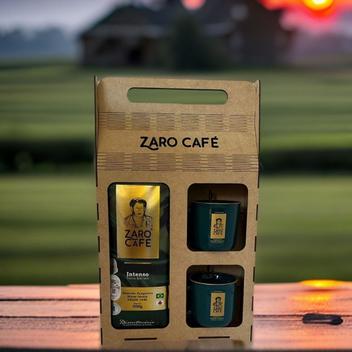 Kit Presente Zaro Café Intenso Moído 500g + 2 Canecas Verdes 200ml ...