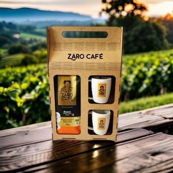 Kit Presente Zaro Café Suave em Grãos 500g + 2 Canecas Brancas 170ml ...