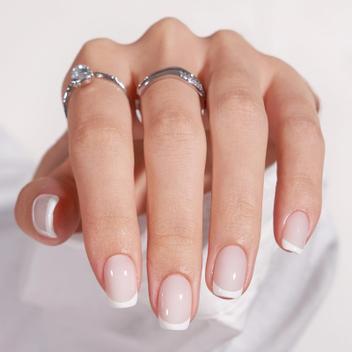 Kit Press On Nails Bartbox French Tip Short Square 30 - BTArtbox ...
