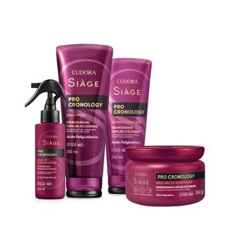 Kit Pro Cronology Cronograma Capilar Acelerado Siage Eudora Shampoo ...