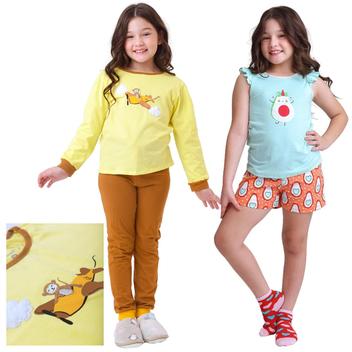 KIT PRONTO 2 Pijamas Infantis Menina 1 ao 10 anos 100% Algodão DETALHES ...