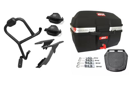 KIT PROTETOR CARENAGEM SCAM + PROTETOR MAO SCAM + BAGAGEIRO LANDER 2019 ...