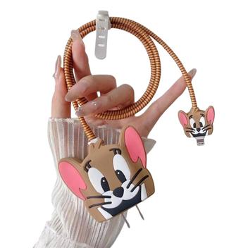 Kit Protetor De Cabo Usb E Capa Carregador Celular Jerry - LAURA MULTIVERSO STORE - Protetor ...