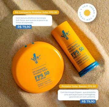 KIT Protetor Solar FPS Base Bastão FPS 50 e Pó Compacto Protetor Solar ...