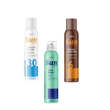 Kit Protetor Solar Spray FPS30 + Óleo Bronzeador Spray FPS6 + Pós Sol ...