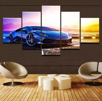 Kit Quadros Decoração Carro Puro Luxo Azul" - iron tech - Quadro ...