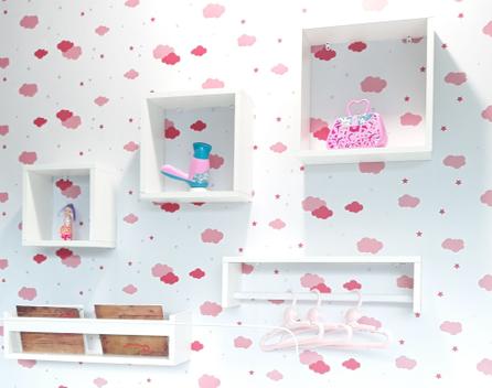 kit quarto de bebê menina (ou menino) MDF 15 mm branco bordo pvc ...
