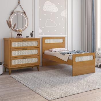 kit quarto infantil isa mini cama comoda 3 gavetas nature - Abra Móveis ...