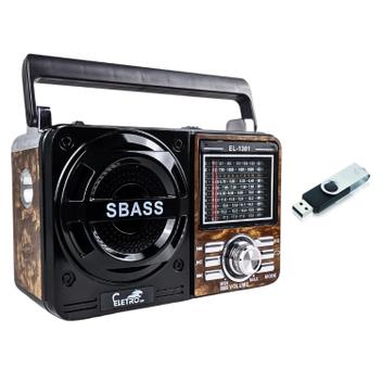 Kit Radio Retro Portatil Am Fm Recarregável Mp3 Usb Sd - Eletro - Rádio ...