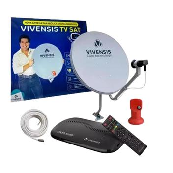 Kit Receptor Digital TV Satélite - Vivensis - Receptor - Magazine Luiza