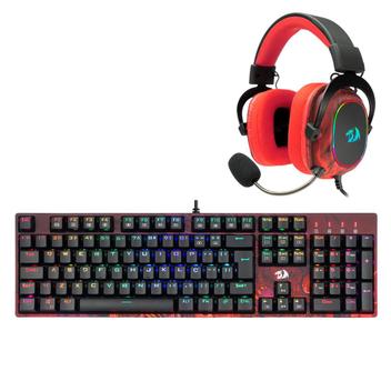 Kit Redragon Teclado Óptico Infernal Dragon E Headset Infernal Ryuji ...