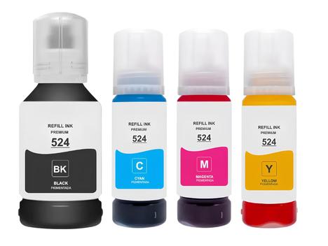 Kit Refil de Tinta Para Epson L15150 T524120 CMYK compatível - Toner ...