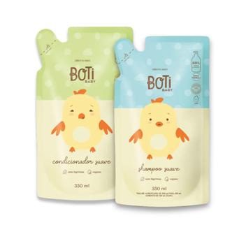 Kit Refil Shampoo e Condicionador Boti Baby Suave 350ml Cada - O ...