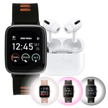 Kit Relógio de Pulso Smartwatch Mormaii Life MOLIFE Feminino Masculino ...