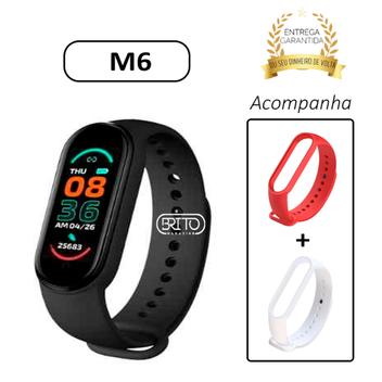 Kit Relogio Inteligente Digital M6 Android iOS + 2 Pulseiras - Fit Pro ...