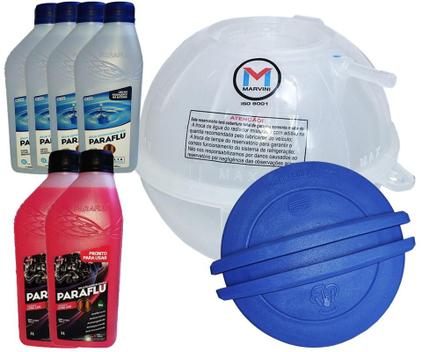 Kit reservatorio de agua radiador e tampa e aditivo e agua fox motor 1. ...