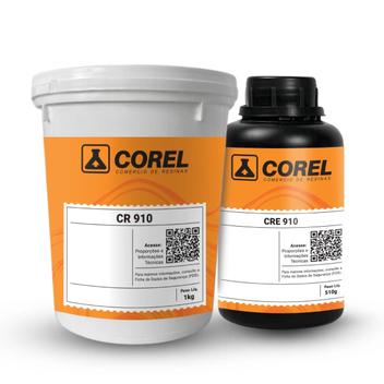 Kit Resina Epóxi e Endurecedor CR 910 de Alta Viscosidade e Baixa ...