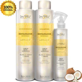 Kit Restaurador Capilar Reconstrói Nutre E Fortalece Os Fios - Desirius ...