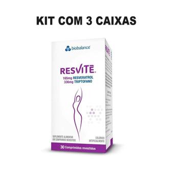 Kit Resvite Biobalance Com 3 Caixas De 30 Comprimidos Revestidos Cada ...
