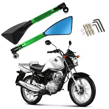 Kit Retrovisor Triangular Esportivo Stallion R08 Verde para Moto Honda ...