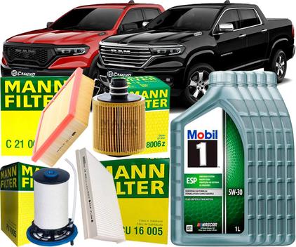 Kit Revisão Troca De Óleo 5w30 e Filtros Ram Rampage 2.0 Diesel 2023 ...