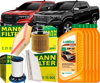 Kit Revisão Troca De Óleo 5w30 e Filtros Ram Rampage 2.0 Diesel 2023 ...