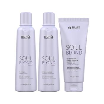 Kit Richée Soul Blond Shampoo Condicionador e Máscara - Richée ...