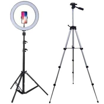 Kit Ring Light 26cm Profissional Usb com Tripé 2m + Tripé Ajustavel ...