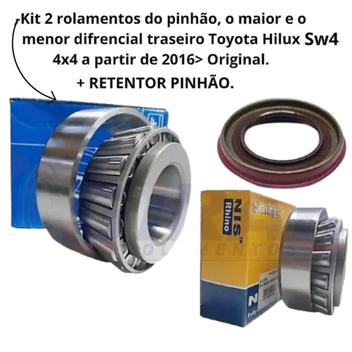 Kit Rolamento Pinhao Retentor Dif. Toyota Hilux Sw4 Após 16 - SKF NIS ...