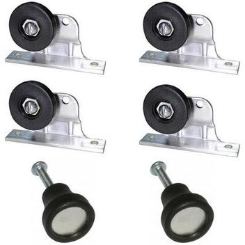 Kit Roldana P/ Box Banh. Acrílico 4 Roldanas 2 Puxadores SPL - MOB COMP. - Roldana para Portão ...