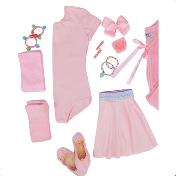 Kit Roupas e Acessórias Ballet Clássico Infantil Rosa - SOUS SUS ...