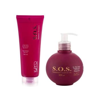 Kit s.o.s summer shampoo 240ml + cond leave-in 300ml kpro - Kit Shampoo e Condicionador ...