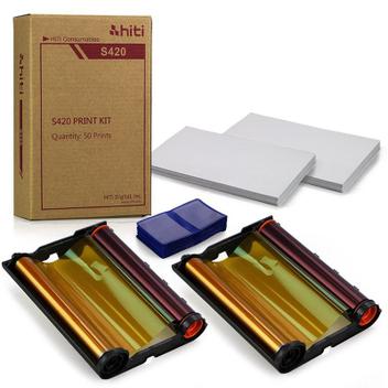 Kit S420 HiTi - 2 Papel e Ribbon S420 + 100 Carteirinha 3x4 - Papel ...