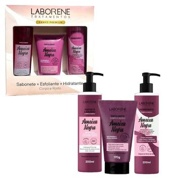 Kit Sabonete, Esfoliante e Hidratante Ameixa Negra Corpo E Rosto ...