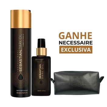 Kit Sebastian Shampoo e Oléo Professional Dark Oil + Necessaire ...