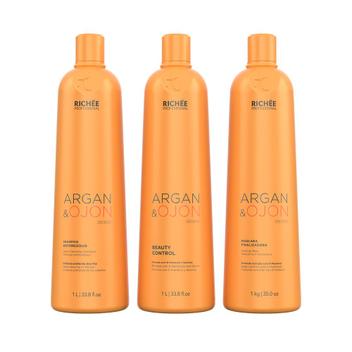 Kit Selagem Argan e Ojon 3x 1l Richée Profissional - Richee - Cuidados ...