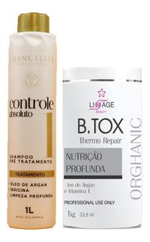 Kit Selagem Capilar Botox Profissional 2000 Ml Orgânico Liss - Lissage ...