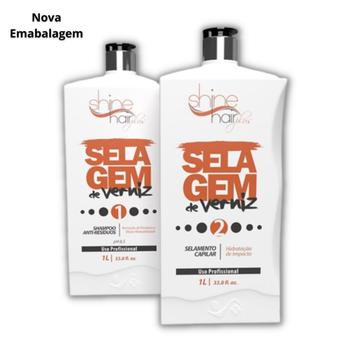 Kit Selagem De Verniz Shine Hair Plus 2x1000ml - Cuidados com o Cabelo ...