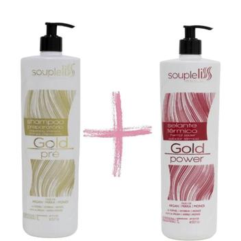 Kit Selagem Gold Power + Shampoo Anti Resíduos Souple Liss - SoupleLiss ...