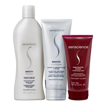 Kit Senscience Smooth Shampoo 280ml + Condicionador 240ml + Inner ...