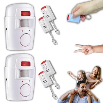 Kit Sensor Detector Presença Interno Aviso Sonoro mini Alarme Sem Fio ...