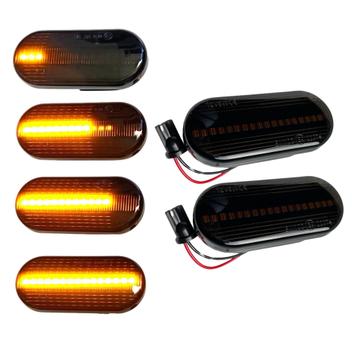 Kit Seta Pisca Sequencial Lampada Lateral Carro Led Amarelo - Estilo Br ...