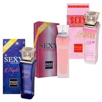 Kit Sexy Woman + Sexy Woman + Sexy Woman Night Paris Elysees 100ml - Perfume Feminino - Magazine ...