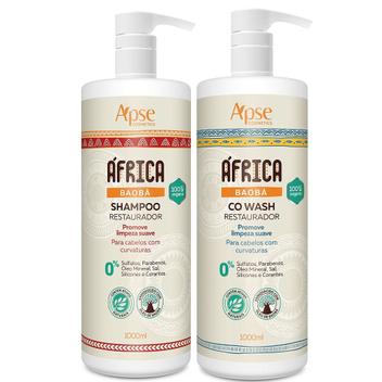 Kit Shampoo 1L e Co Wash 1L Africa Baobá Apice Cosmétics - Apse - Apce Cosméticos - Kit Shampoo ...