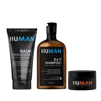 Kit Shampoo 31 Creme Balm Pós Barba Pomada Efeito Molhado Brilho Forte ...