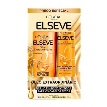 Kit Shampoo 375ml E Condicionador 170ml Elseve Óleo Extraordinário ...