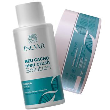 Kit Shampoo 500ml + Máscara Meu Cacho Meu Crush Solution Inoar 250g - Kit de Tratamento para ...